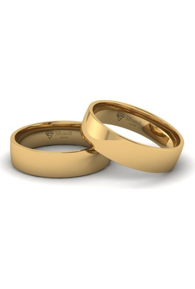 Silvanit 5 mm Klasik Düz Erkek Alyans