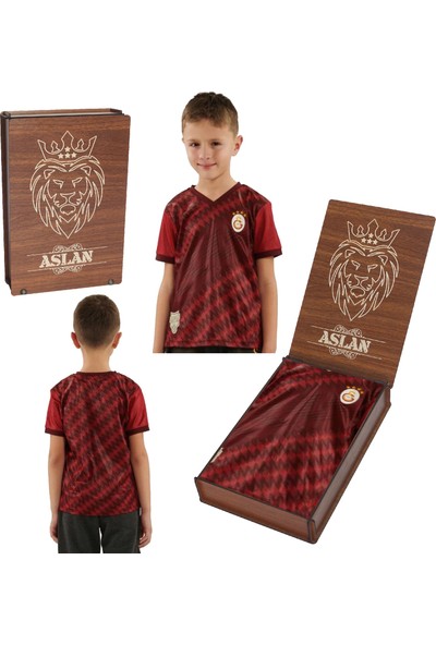 Galatasaray Orijinal Omuz Omuza Çocuk Tshirt Ahşap Kutulu