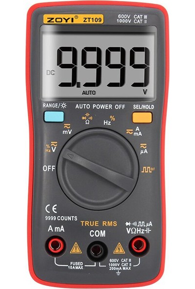 Zoyi ZT-109 True Rms Dijital Multimetre Ölçü Aleti Zoyi ZT-109 True Rms Dijital Multimetre Ölçü Aleti