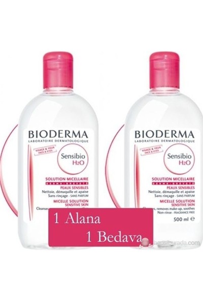 Bıoderma Sensibio H2O 500 ml Alana + 2. Ürün Bıoderma Sensibio H2O 500 ml Alana + 2. Ürün