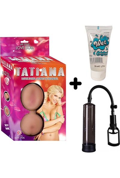 Pretty Love Tatiana 3 Işlevli Şişme Bebek + Penis Vakum Pompası +Jel