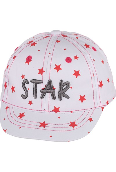 Kitti Kız Çocuk Şapka 1-4 Yaş Beyaz