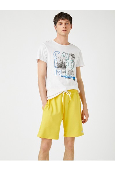 Koton Erkek Basic Şort Cepli Pamuklu Belden Bağlamalı Koton Erkek Basic Şort Cepli Pamuklu Belden Bağlamalı