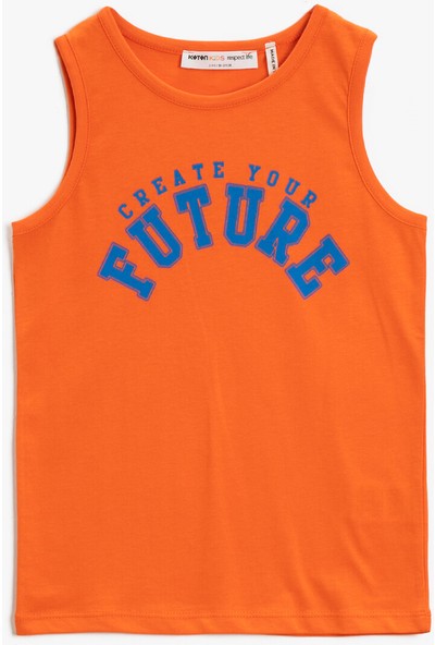 Koton Erkek Çocuk Sloganlı Atlet Pamuklu