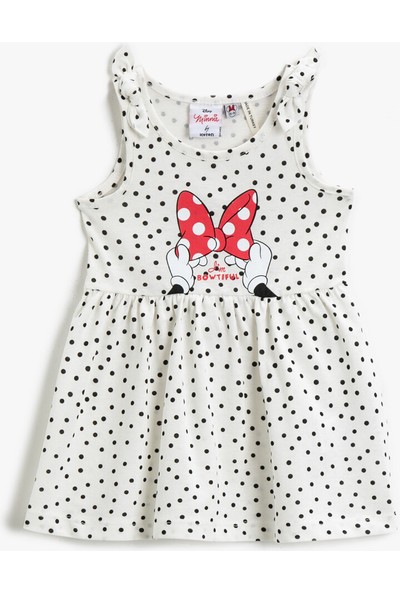 Koton Kız Bebek Minnie Mouse Elbise Lisansli Pamuklu