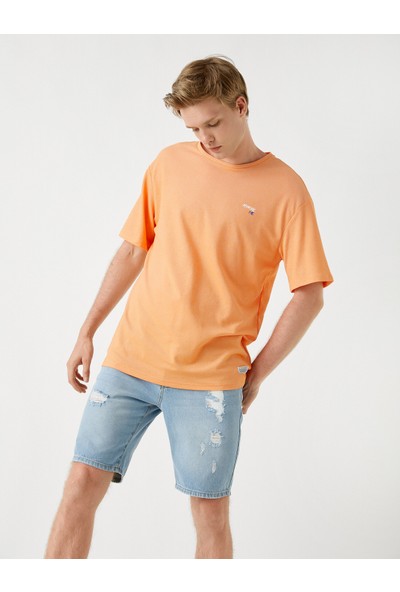 Koton Erkek Eskitilmiş Kot Şort