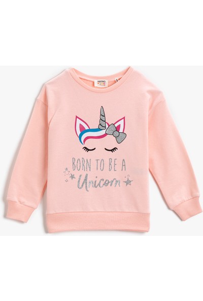 Koton Kids Unicorn Sweatshirt Simli Pamuklu
