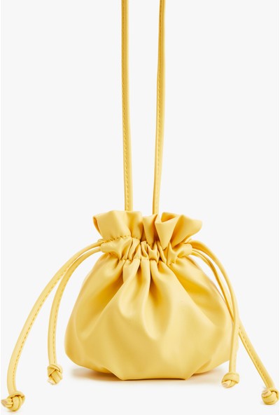 Koton Omuz Çantası Büzgülü Deri