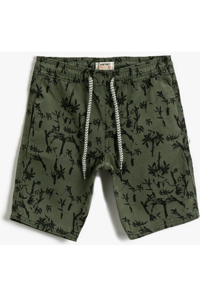 Koton Erkek Çocuk Desenli Şort Belden Bağlamalı Pamuklu Koton Erkek Çocuk Desenli Şort Belden Bağlamalı Pamuklu