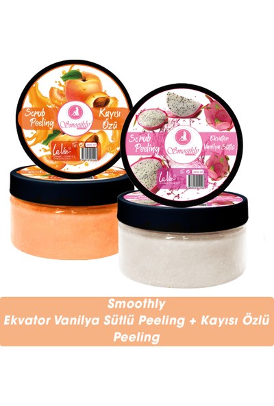 Smoothly Kayısı Özlü + Ekvator Sütlü El Ayak Peeling 200 ml x 2 Adet Smoothly Kayısı Özlü + Ekvator Sütlü El Ayak Peeling 200 ml x 2 Adet