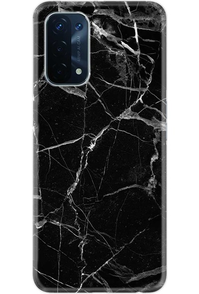 Kılıfland Oppo A74 Kılıf Desenli Silikon Resimli Fragile Black Mermer ST-1378 Kılıfland Oppo A74 Kılıf Desenli Silikon Resimli Fragile Black Mermer ST-1378