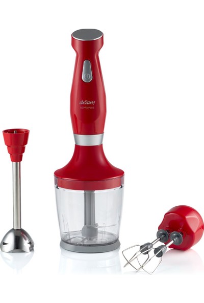 Arzum AR1011 Soppa Plus 600W Blender Seti - Kırmızı