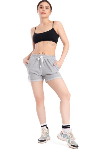 Tampap Kadın Kısa Penye Beli Ipli Şort Tampap 385 Tampap Kadın Kısa Penye Beli Ipli Şort Tampap 385