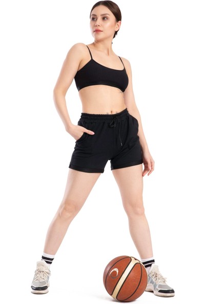 Tampap Kadın Kısa Penye Beli Ipli Şort Tampap 385 Tampap Kadın Kısa Penye Beli Ipli Şort Tampap 385