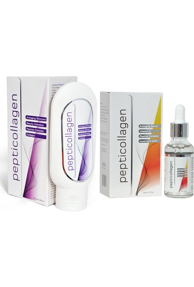 Pepticollagen Antiaging Cilt Bakım Seti + Krem Serum Pepticollagen Antiaging Cilt Bakım Seti + Krem Serum
