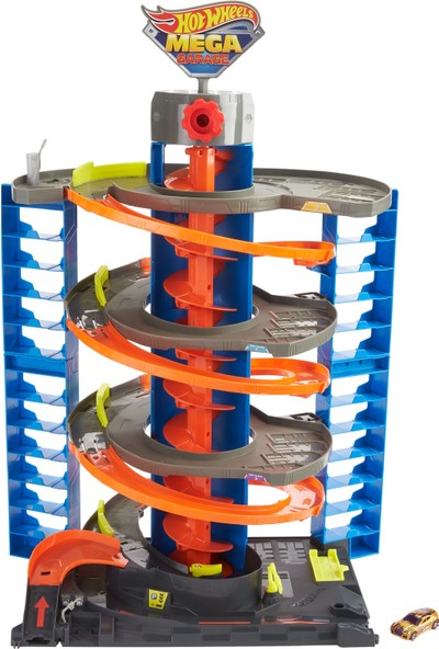 Hot Wheels Mega Garaj Oyun Seti, 1 Hot Wheels 1:64 Ölçekli Araç Dahil, Sarmal Asansör ve 60'tan Fazla Araba Saklama Alanı, Diğer Setlerle Birleştirilebilir GTT95 Hot Wheels Mega Garaj Oyun Seti, 1 Hot Wheels 1:64 Ölçekli Araç Dahil, Sarmal Asansör ve 60'tan Fazla Araba Saklama Alanı, Diğer Setlerle Birleştirilebilir GTT95