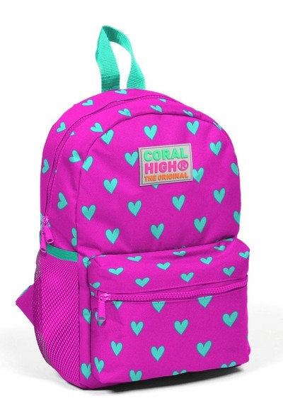 Coral High Kids Kalp Baskılı Kreş Sırt Çantası Coral High Kids Kalp Baskılı Kreş Sırt Çantası