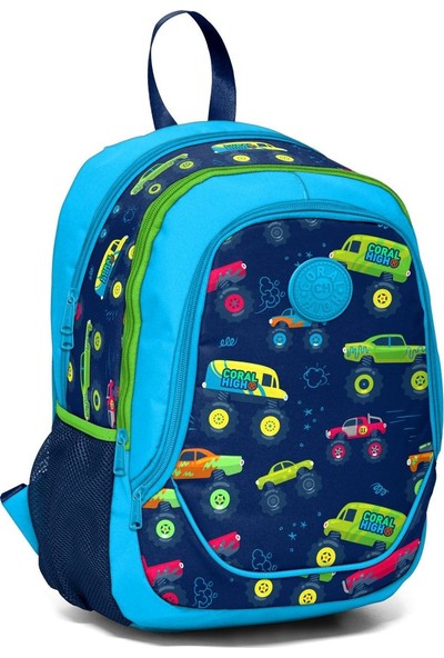 Coral High Kids Monster Truck Baskılı İlkokul Okul Çantası