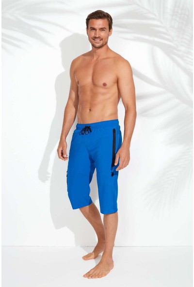 U.s. Polo Assn. Erkek Saks Mavi Extra Uzun Deniz Şortu U.s. Polo Assn. Erkek Saks Mavi Extra Uzun Deniz Şortu