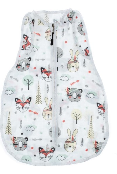 Bebebebek Müslin Kundak & Uyku Tulumu Kedi Desenli
