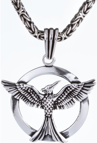 Candie Silver Anka Kuşu Model 2,8 mm Kral Zincirli 925 Ayar Gümüş Kolye Candie Silver Anka Kuşu Model 2,8 mm Kral Zincirli 925 Ayar Gümüş Kolye