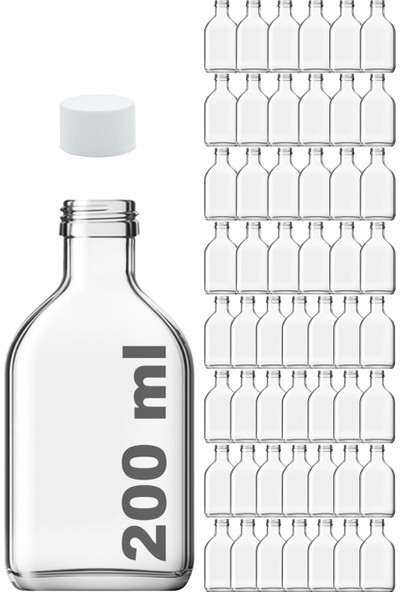 Afracam Cold Brew Şeffaf 200 ml Beyaz Plastik Kapaklı Boş Cam Şişe 52 Adet (Soğuk Kahve) Afracam Cold Brew Şeffaf 200 ml Beyaz Plastik Kapaklı Boş Cam Şişe 52 Adet (Soğuk Kahve)