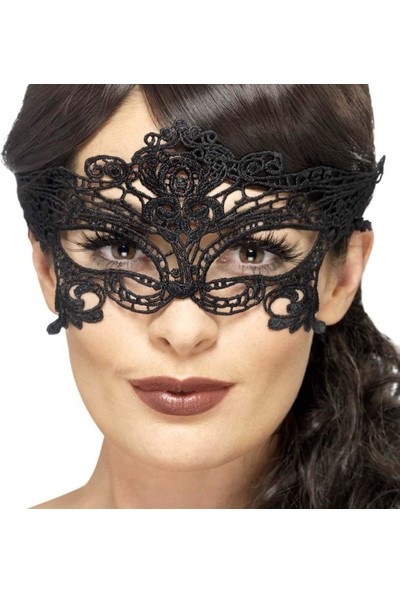 Fiyonkx Fantezi Siyah Maske Dantelli Venedik Parti Maskesi Göz Maskesi Fiyonkx Fantezi Siyah Maske Dantelli Venedik Parti Maskesi Göz Maskesi