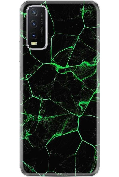 Kılıfland Vivo Y11S Kılıf Desenli Silikon Kılıf Yeşil Şerit Mermer 1320 Kılıfland Vivo Y11S Kılıf Desenli Silikon Kılıf Yeşil Şerit Mermer 1320