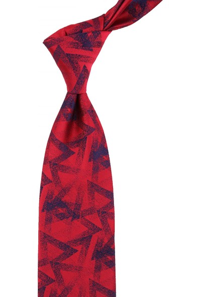 Kravatkolik Kırmızı Motif Desen Mendilli Klasik Kravat KK10834 Kravatkolik Kırmızı Motif Desen Mendilli Klasik Kravat KK10834