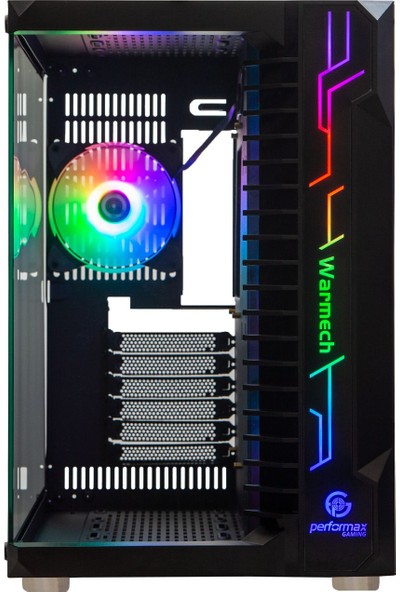 Performax Warmech Siyah Temp. Cam Rgb Atx Kasa 4*12 Rgb Fan