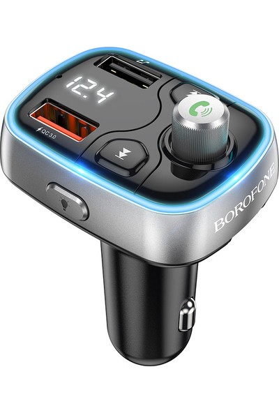 Borofone Transmitter Bluetooth 5.0 Rainbow Aydınlatma Çakmaklık Araç Kiti Hızlı Şarj Oto Müzik Çalar Borofone Transmitter Bluetooth 5.0 Rainbow Aydınlatma Çakmaklık Araç Kiti Hızlı Şarj Oto Müzik Çalar