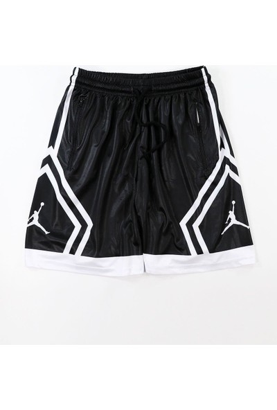 Bpm Siyah Simetri Jordan Spor Poli Fermuarlı Cep Günlük Şort