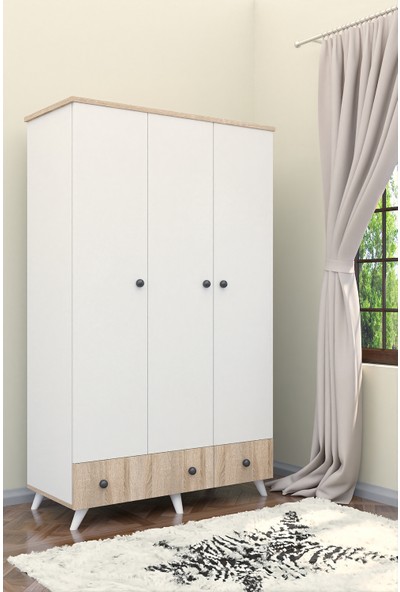 Aeka AE-1093 Pera Antrasit Gri 3 Kapaklı Gardırop 2 Çekmeceli, Raflı, Askılıklı Dolap Aeka AE-1093 Pera Antrasit Gri 3 Kapaklı Gardırop 2 Çekmeceli, Raflı, Askılıklı Dolap