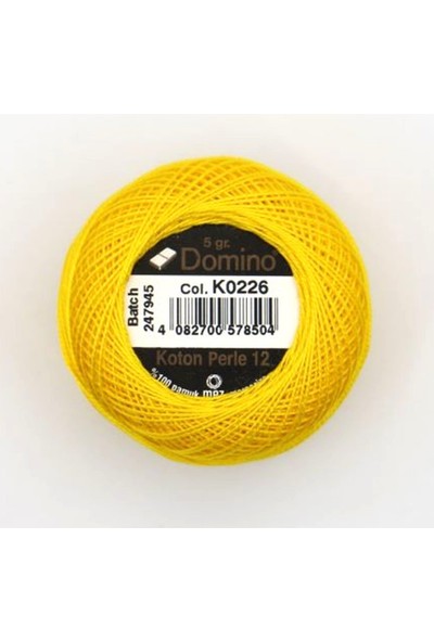 Domino Koton Perle El Nakış Ipliği No:12 K Serisi K226 Domino Koton Perle El Nakış Ipliği No:12 K Serisi K226