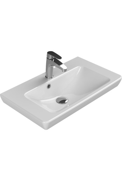 Turkuaz Seramik Cerastyle Porto 65CM Etajerli Lavabo