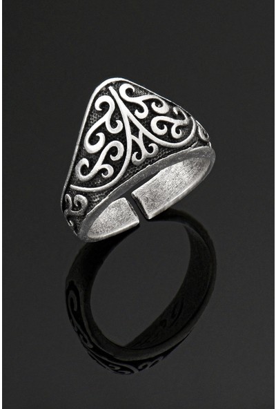 Apptakı Iyı Kayı Boyu Baş Parmak Desenli Diriliş Zihgir Yüzük - YÜZ0189