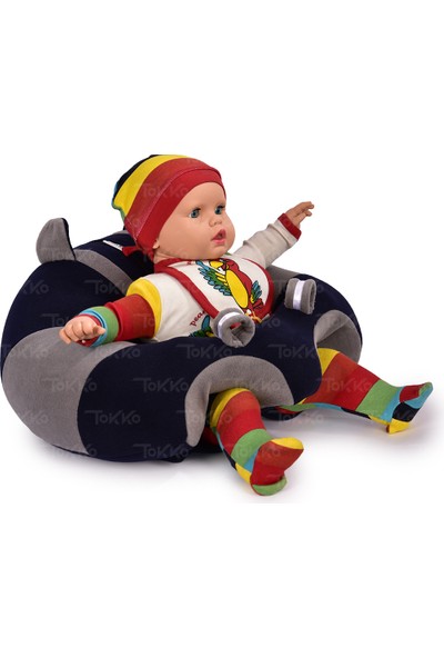 TOKKO Bebek Bebe Yatmaz Oturma Destek Minderi- Büyük Bebek Oturağı Bebeyatmaz Lacivert Gri TOKKO Bebek Bebe Yatmaz Oturma Destek Minderi- Büyük Bebek Oturağı Bebeyatmaz Lacivert Gri
