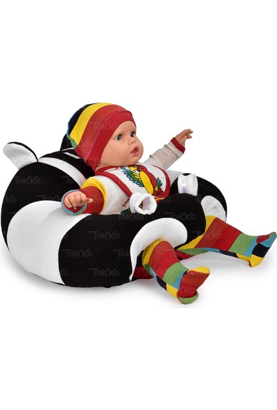 TOKKO Bebek Bebe Yatmaz Oturma Destek Minderi - Bebek Koltuğu - Büyük Bebek Oturağı Bebeyatmaz Siyah Beyaz TOKKO Bebek Bebe Yatmaz Oturma Destek Minderi - Bebek Koltuğu - Büyük Bebek Oturağı Bebeyatmaz Siyah Beyaz