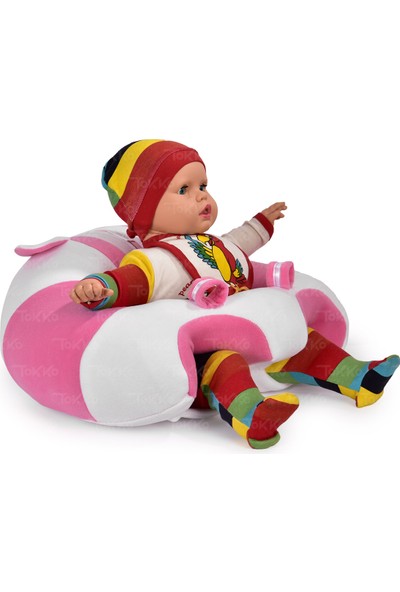 TOKKO Bebek Bebe Yatmaz Oturma Destek Minderi - Bebek Koltuğu - Büyük Bebek Oturağı Bebeyatmaz Beyaz Pembe TOKKO Bebek Bebe Yatmaz Oturma Destek Minderi - Bebek Koltuğu - Büyük Bebek Oturağı Bebeyatmaz Beyaz Pembe