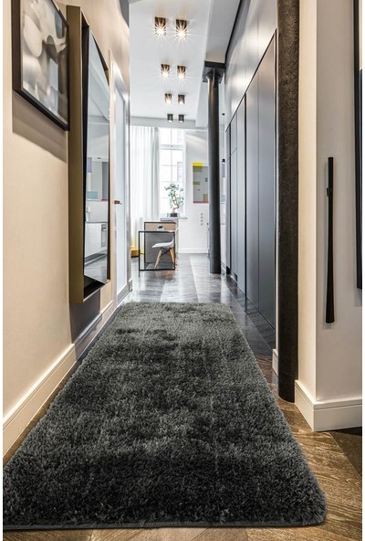 Eurobano Home - Ultra Yumuşak Kaymaz Tabanlı Füme Sheepline Yıkanabilir Yolluk