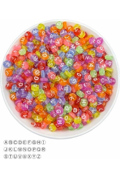 Hedef Bijuteri 50GR Harf Boncuk, 4X7MM Karışık Renkli Şeffaf Yassı Harf Boncuk ( 50GR,~375 Adet) Hedef Bijuteri 50GR Harf Boncuk, 4X7MM Karışık Renkli Şeffaf Yassı Harf Boncuk ( 50GR,~375 Adet)
