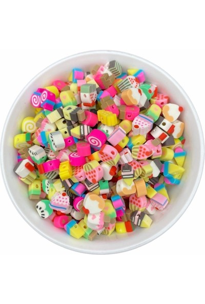 Hedef Bijuteri 25 Adet Polimer Kil Fimo Karışık Cupcake,pasta,dondurma Figür Boncuk,takı Yapımı Hedef Bijuteri 25 Adet Polimer Kil Fimo Karışık Cupcake,pasta,dondurma Figür Boncuk,takı Yapımı