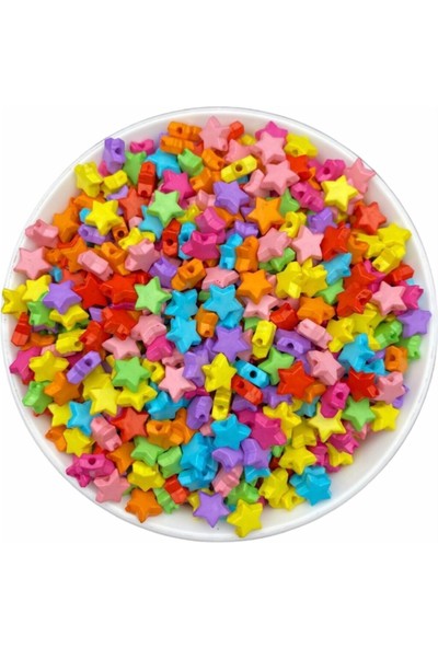 Hedef Bijuteri 25GR Karışık Renkli 8mm Yıldız Model Plastik Boncuk, Takı Yapım Boncuğu (25GR,~160 Adet) Hedef Bijuteri 25GR Karışık Renkli 8mm Yıldız Model Plastik Boncuk, Takı Yapım Boncuğu (25GR,~160 Adet)