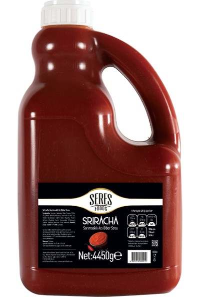 Seres Foods Sriracha Sarımsaklı Acı Biber Sosu 4450 gr Seres Foods Sriracha Sarımsaklı Acı Biber Sosu 4450 gr