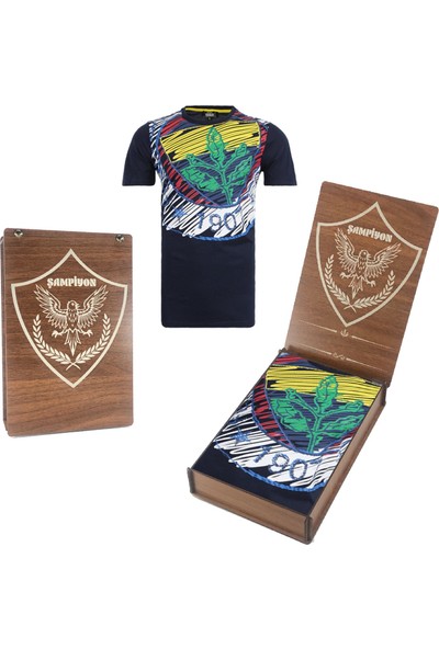 Fenerbahçe Kadın Tshirt Tribun Eskiz Logolu Lacivert Fenerbahçe Kadın Tshirt Tribun Eskiz Logolu Lacivert