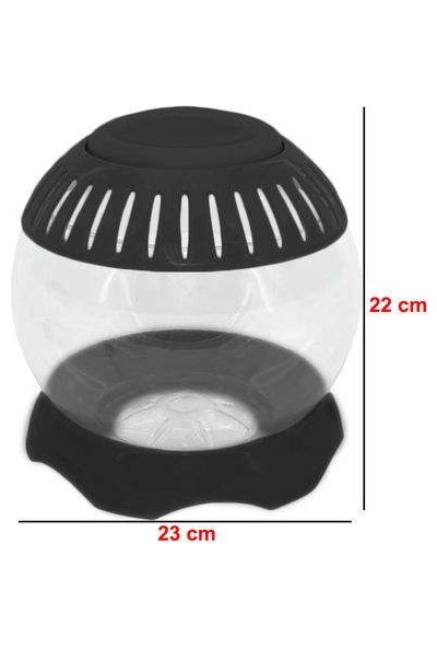 Canlı Petshop Plastik Ufo Fanus 1 Adet 22 cm Siyah Büyük