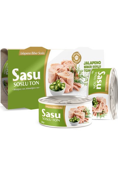 Sasu Jalapeno Biberli Ton Balığı 2X160G Bütün Dilim Sasu Jalapeno Biberli Ton Balığı 2X160G Bütün Dilim