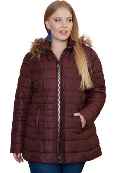 Günay Fierte Kadın Büyük Beden Mont RG9987 Çıkabilen Kapüşon Fermuar Kapama Spor Cep Taş Detay Kapitone Down Coat Bordo Haki Siyah Günay Fierte Kadın Büyük Beden Mont RG9987 Çıkabilen Kapüşon Fermuar Kapama Spor Cep Taş Detay Kapitone Down Coat Bordo Haki Siyah