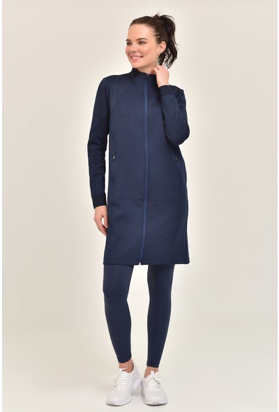 Bilcee Lacivert Kadın Uzun Eşofman Üstü GS-1516