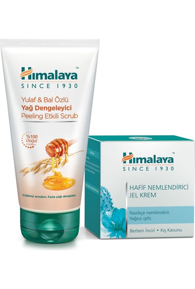Himalaya Yulaf ve Bal Özlü Yağ Dengeleyici Peeling Etkili Scrub 75 ml + Hafif Nemlendirici Jel Krem 50 ml 2'li Avantaj Seti Himalaya Yulaf ve Bal Özlü Yağ Dengeleyici Peeling Etkili Scrub 75 ml + Hafif Nemlendirici Jel Krem 50 ml 2'li Avantaj Seti
